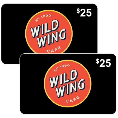 Click here for Wild Wing Café $50 Value Gift Cards - 2 x $25 prices