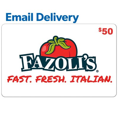 Fazoli's Email Delivery Gift Card - Various Amounts - Sam's Club