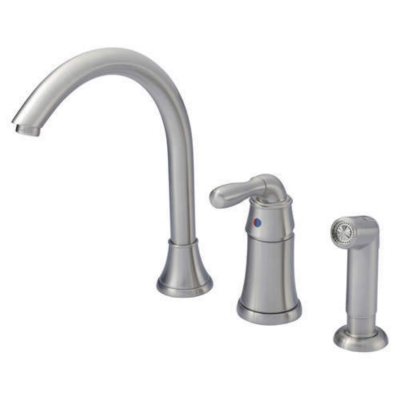 Satin Nickel Hi-Rise Kitchen Faucet with spray - Sam's Club