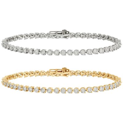 Click here for 1.06 CT. T. W. Round Diamond Miracle Tennis Bracel... prices