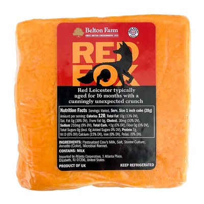 Red Fox Mature Red Leicester Cheese, 1 lb. - Sam's Club