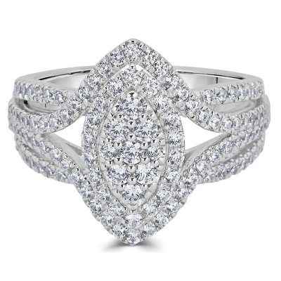Click here for 1.00 CT. T. W. Diamond Ring in 14K Gold:- White Go... prices