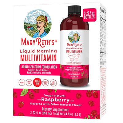 MaryRuth's Liquid Morning Multivitamin, Raspberry, 22 fl. oz., 2 pk ...