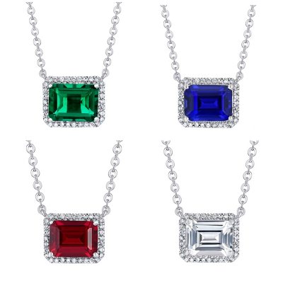 Click here for 925 Sterling Silver Lab Created Emerald and 0.08 C... prices