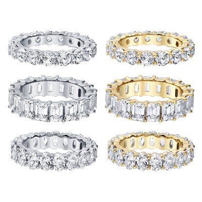 Click here for Lab Created White Sapphire Eternity Band in 14K Go... prices