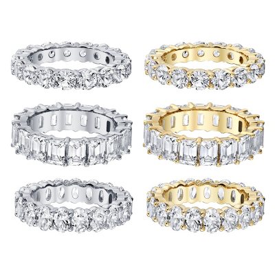 Click here for Lab Created White Sapphire Eternity Band in 14K Go... prices