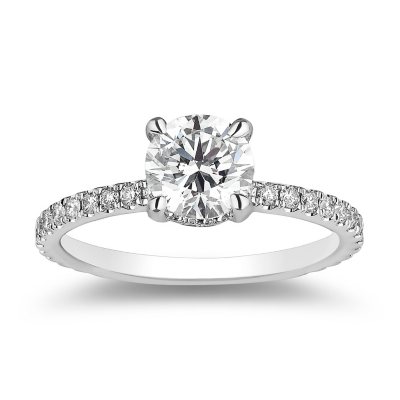 Click here for 1.40 CT. T. W. Round Cut Diamond Ring in 18K Gold:... prices