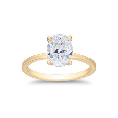 Click here for Oval Cut Solitaire Diamond Ring in 18K Gold- 2.0 C... prices