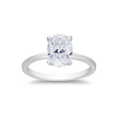 Click here for Oval Cut Solitaire Diamond Ring in 18K Gold- 2.0 C... prices