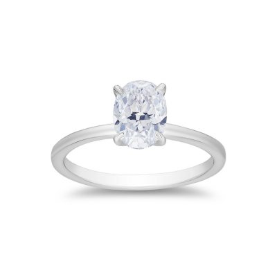 Click here for Oval Cut Solitaire Diamond Ring in 18K Gold- 1.5 C... prices