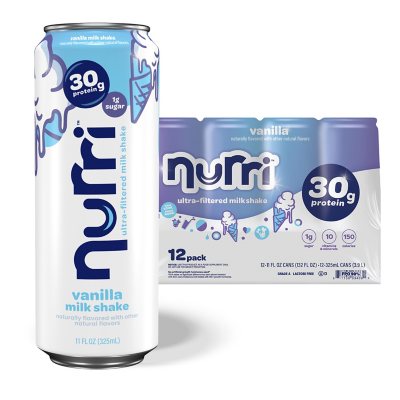 Nurri 30g Protein Vanilla Milk Shake 11 fl. oz., 12 pk. - Sam's Club