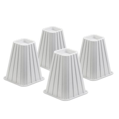 White Square Bed Risers, 8", Set of 4 - Sam's Club