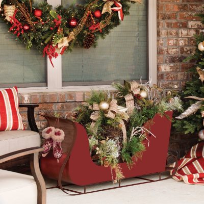 Outdoor Christmas Decor Sleigh Holiday Large Outdoor Reindeer