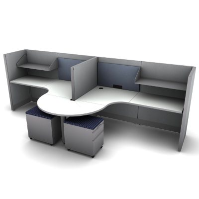 SNAP!Office 2-Person Task Workstation - Cool Water Color Combo - Sam's Club