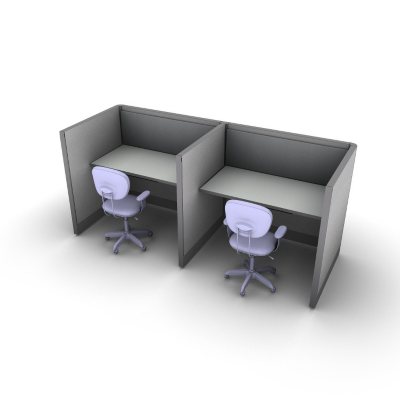 SNAP!Office - 2-Person Basic Workstation - Concrete Chic Color Combo ...