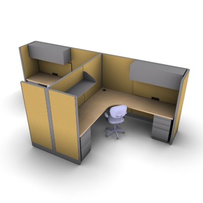 SNAP!Office 2-Person Management Workstation - Desert Scapes Color Combo ...