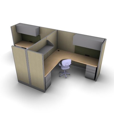 SNAP!Office - 2-Person Management Workstation - Hardwood Forest Color ...