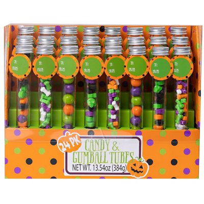 Halloween Treats Candy and Gumball Tubes (24 pk.) - Sam's Club