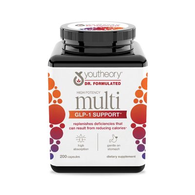 Youtheory High potency Multi GLP-1 Support, Capsule, 200 ct. - Sam's Club