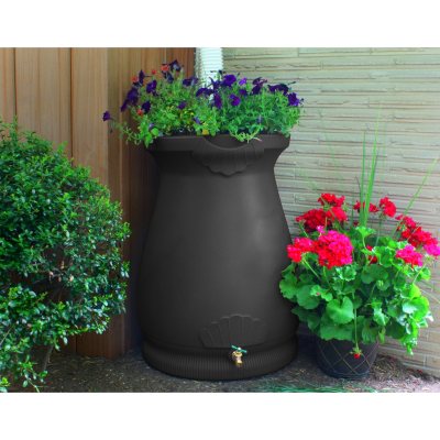 Click here for 65-Gallon Rain Wizard Urn  Black:- Black prices