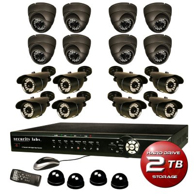 Security Labs® 16 Channel Security System with 16 High Resolution ...