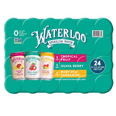 Waterloo Sparkling Water Variety Pack 12 fl. oz., 24 pk. - Sam's Club
