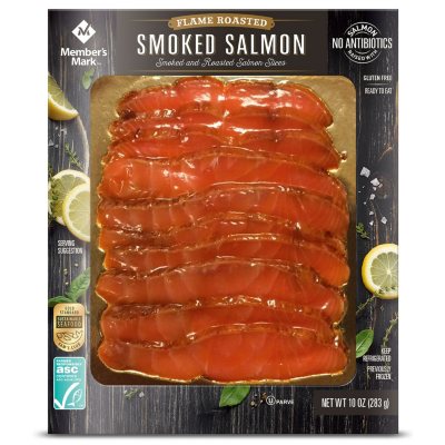 Member's Mark Smoked and Flame Roasted Norwegian Salmon Slices (10 oz ...
