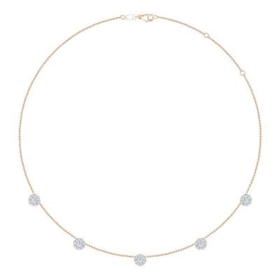 Click here for 1.50 CTTW LAB DIA 14K YELLOW GOLD FLOWER NECKLACE prices