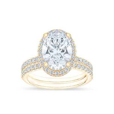 Click here for Lab Created Diamond Oval Cut Bridal Set  3.60 C. T... prices