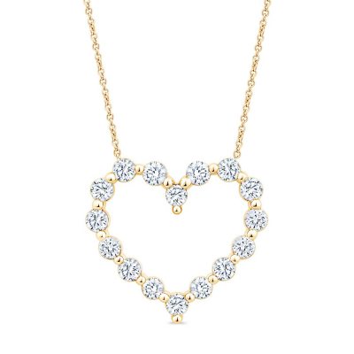 Click here for 1.500 CTTW LAB DIA 14K YELLOW HEART PENDANT prices
