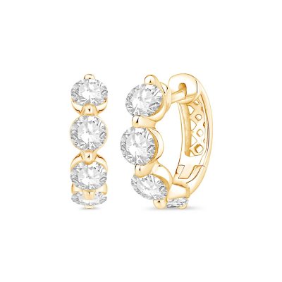 Click here for 2.00 CT. T.W. Lab Created Diamond Hoop Earrings in... prices
