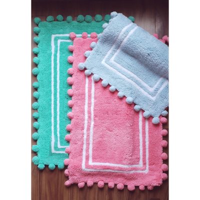 100% Cotton Kids Pom Pom Mat (Various Colors) - Sam's Club