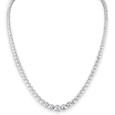 Click here for 7.92 ct. t. w. Diamond Riviera Necklace in 14K Whi... prices