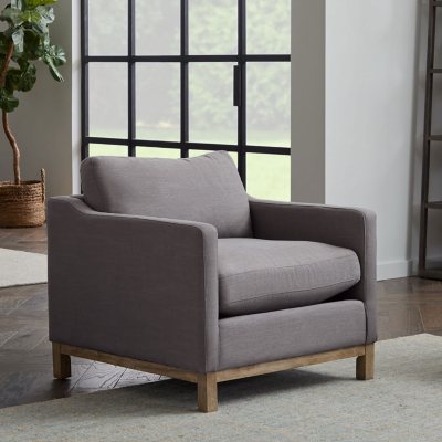 Newfield Upholstered Wood Base Accent Chair Assorted Colors