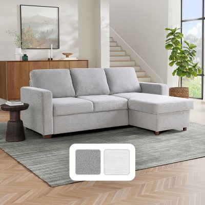 Serta Kendal Fabric Convertible Sofa Ivory