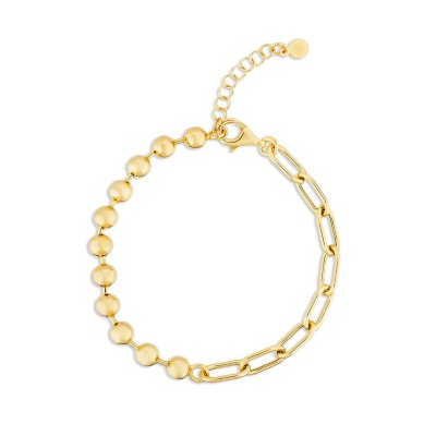 Click here for Neuhardt Ball & Paperclip Chain Bracelet in 18K Ve... prices