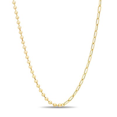 Click here for Neuhardt Ball & Paperclip Chain Necklace in 18K Ve... prices