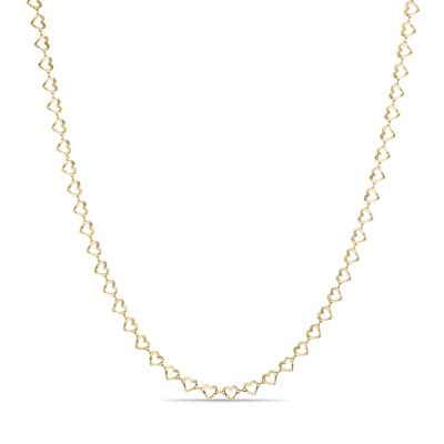 Click here for Neuhardt Cutout Heart Chain Necklace in 18K Vermei... prices