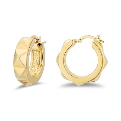 Click here for Neuhardt Pyramid Hoop Earrings in 18K Vermeil prices