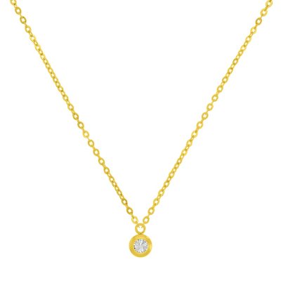 Click here for Diamond Cut Bezel Necklace in 14K Gold prices