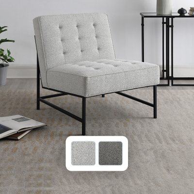 Abbyson Living Astor 32.5 Tufted Fabric Chair - Ivory