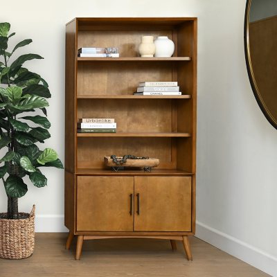 Ashfield Mid-Century Bookcase, Light Brown - Sam's Club