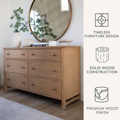 Natural wood finish dresser store