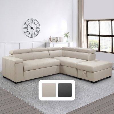 Click here for Zion Fabric Storage Sectional With Pullout Bed  As... prices