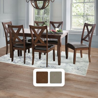 Edgewater 7-Piece Wood Dining Set, Assorted Colors - Sam's Club