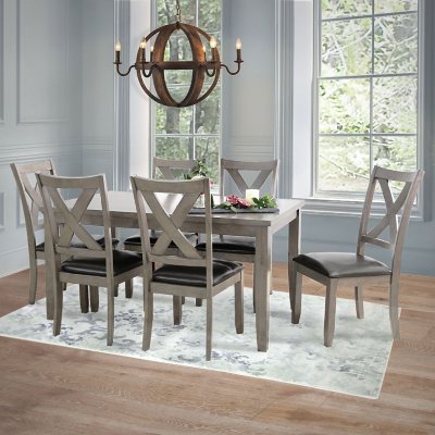 Edgewater 7 Piece Wood Dining Set Assorted Colors