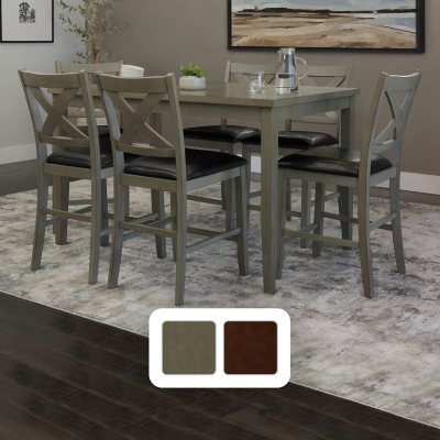 Edgewater Counter Height 7 Piece Dining Set, Assorted Colors - Sam's Club