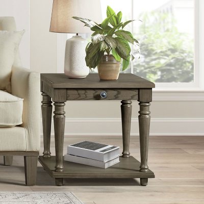 Click here for Society Den Royale End Table with USB in Grey prices