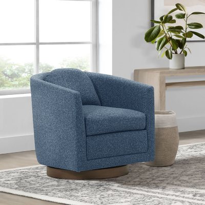 Becki Owens Isla Swivel Chair, Capri Blue - Sam's Club