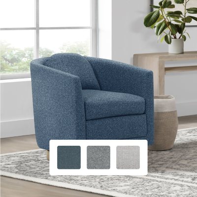 Details by Becki Owens Becki Owens Isla Swivel Chair Capri Blue Capri Blue